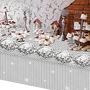 24 Pieces 70s Disco Party Paper Plates for 70’s Party Supplies Silver Disco Ball Theme Dessert Plates for Birthday Baby Shower 70’s Boogie 1970s Disco Fever Music 90s Bachelorette Party Decorations