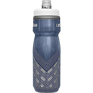 CamelBak Podium Chill Insulated Bike Water Bottle - Easy Squeeze Bottle - Fits Most Bike Cages - 21oz, Navy Perforated