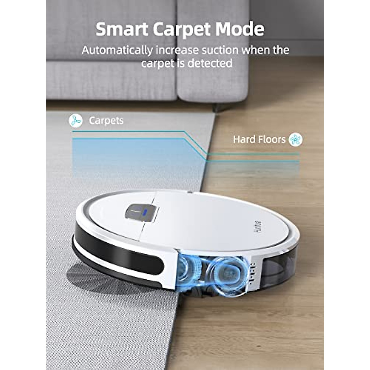 HONITURE Robot Vacuum Cleaner, G20 Robot Vacuum and Mop Combo 3 in 1, 4000pa Strong Suction, Self-Charging, App&Remote&Voice Control, Compatible with Alexa, Ideal for Carpet, Hard Floor, Pet Hair.