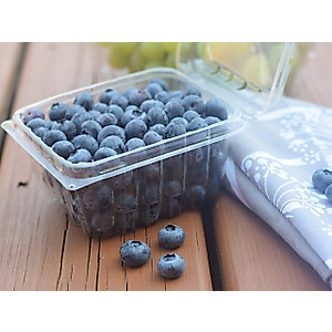 35 PACK - Plastic Berry Basket/Produce Containers - Pint Size for Blueberries, Raspberries, Strawberries