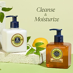 L'OCCITANE Shea Hands &-Body Verbena Liquid Soap: Gently Cleanse Hands & Body, Softening, Citrusy Aroma, Refill Available, 16.9 Fl. Oz