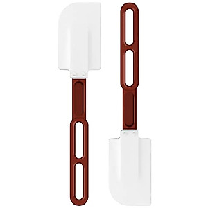 High-Temp Silicone Spatulas, Commercial Spatula 500°F Heat-Resistant Non-Stick Silicone Scraper, Set of 2 (10-Inch, NSF)