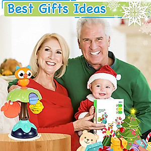 Malendo Baby Rattle Toys Infant High Chair Toys with Suction Cup Baby Toys 6 to 12 Months Baby Tray Toys for 6 9 12 Months Infant Toddler Kid Newborn Birthday Gifts for 1 Year Old Boys Girls