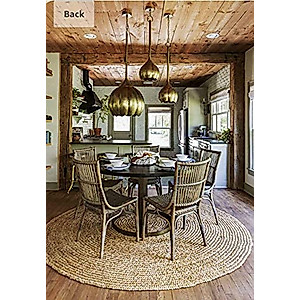 Vipanth Exports Natural Jute Rug Hand Braided Round Area Rug Handmade Rug for Home Decor (2 Feet Round (24 x 24 Inches), Beige) VP501RJWB