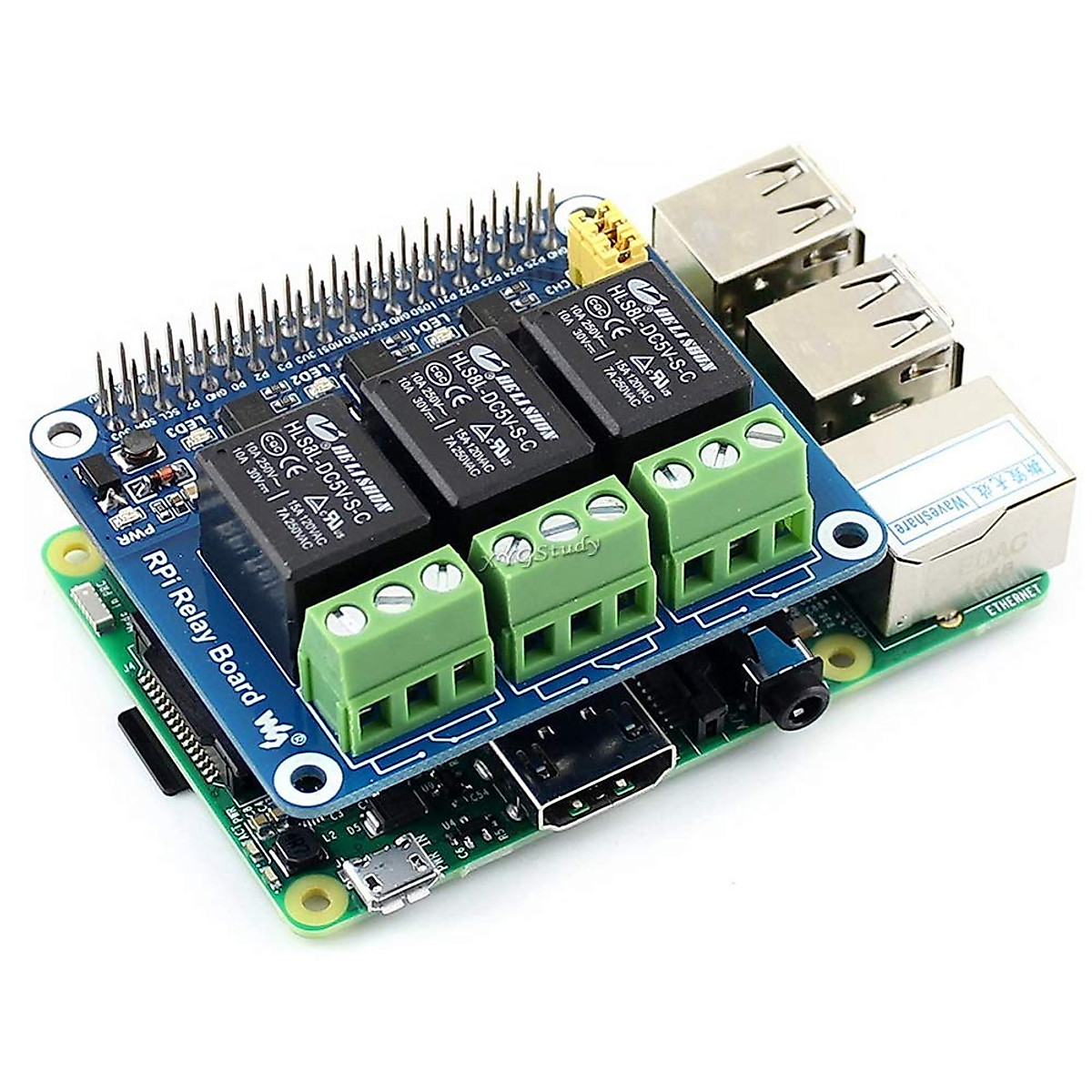 XYGStudy Raspberry Pi Expansion Board Power Relay Module for Raspberry Pi 4 3 2 Model B B+ A+
