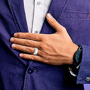 Diamond2Deal 925 Sterling Silver 10mm Half Round Wedding Band Ring