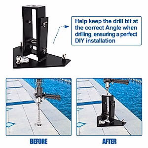 TIROAR Drilling Guide 5/8” Anchor Holes with Leveling Legs and Bubble Level to Easily Install Pool Fence Accurately in Concrete