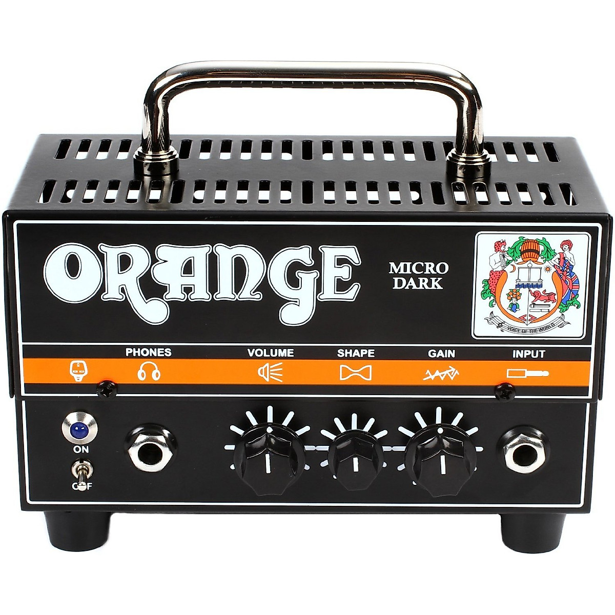 Orange Micro Dark Terror Hybrid Amp Head Mini Stack Combo w/ Cabinet and Speaker Cable, Black