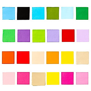 Exquiss 2400 Sheets Tissue Paper Squares 4 inch Bulk 24 Colors for Art Paper Craft Scrunch Art Kids Craft DIY Craft Tracing Scrapbooking Embellishments Mural Rainbow School Supplies