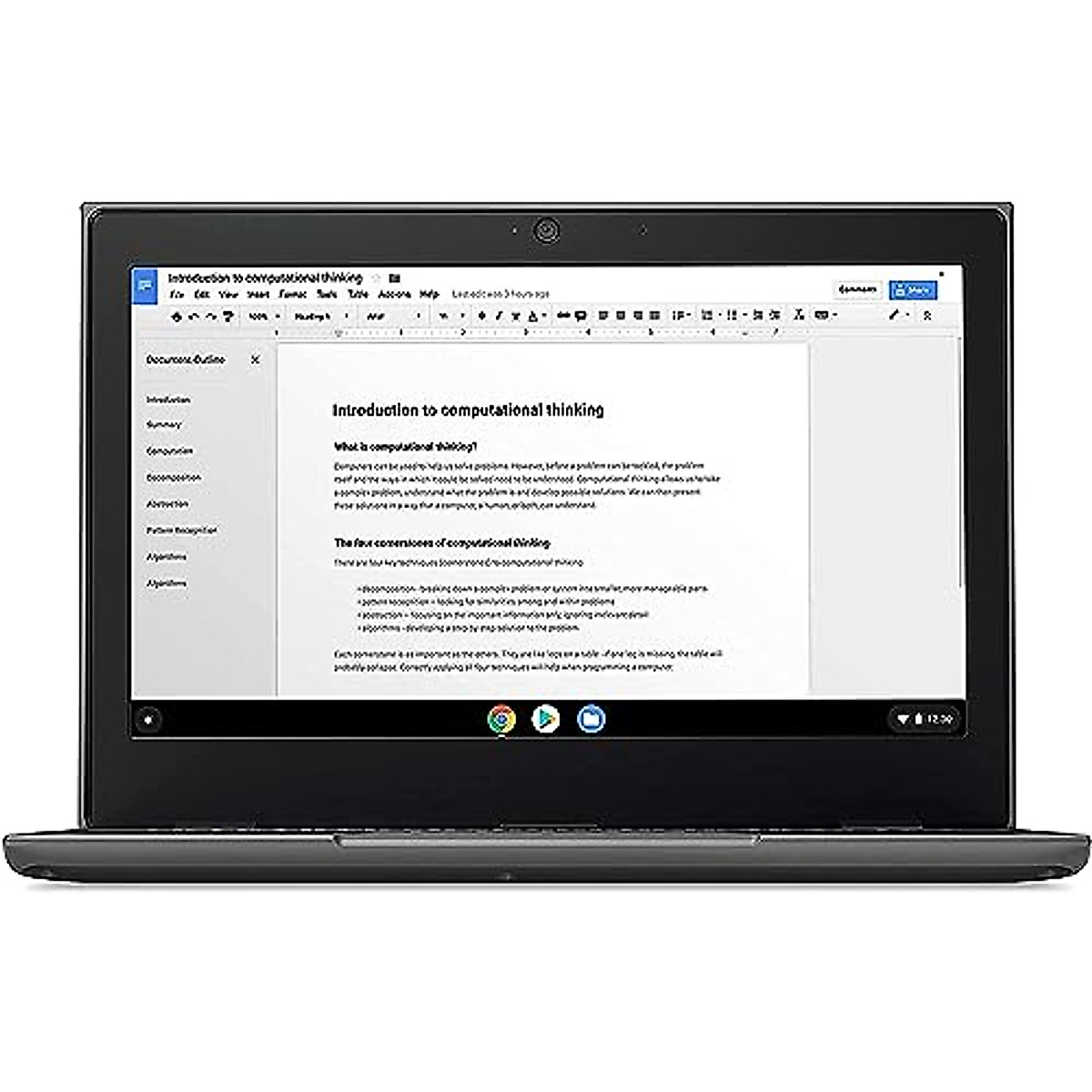 Lenovo 100e 2nd Gen 11.6" Rugged & Spill Resistant Laptop HD Chromebook Laptop 81ma000tus Armv8 Processor Rev2 (v8l) 4GB Ram 32GB SSD (Renewed)