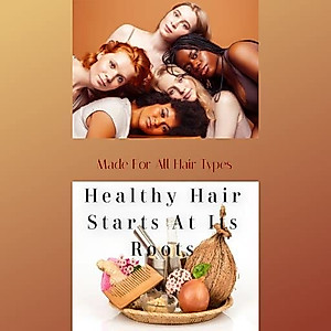 All-Natural Red Onion & Garlic Ayurvedic Hair Growth Oil Reduce Hair Shedding, Great Hair & Scalp Moisturizer, Herbal Hair Growth Oil For Frizzy, Dry, Curly, Damaged Hair- Safe for Dreadlocs, Color Treated Hair, Mens, Womens & Children's Hair
