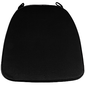 Yanel Prime Products Chair Pad | Seat Padded Cushion with a Polycore Thread Soft Fabric, Straps and Removable Zippered Cover (Black)