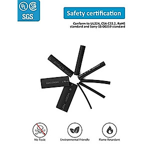 650pcs Heat Shrink Tubing Black innhom Heat Shrink Tube Wire Shrink Wrap UL Approved Ratio 2:1 Electrical Cable Wire Kit Set Long Lasting Insulation Protection, Safe and Easy, Eco-Friendly Material