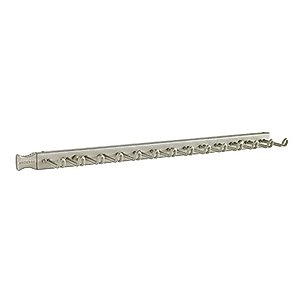 ClosetMaid 38053 14-Hook Tie & Belt Rack, Nickel, 15 x 2.75 x 0.88 inches