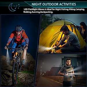 LED Flashlight Gloves Gifts for Men,Fathers Day Men Gift Hands-Free Lights Tools for Fishing Camping Repairing,Cool Gadget Unique Men Birthday Gifts