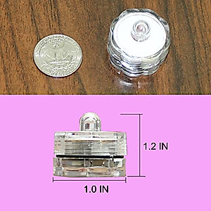 JYtrend Super Bright LED Floral Tea Light Submersible Lights for Party Wedding (White, 20 Pack)