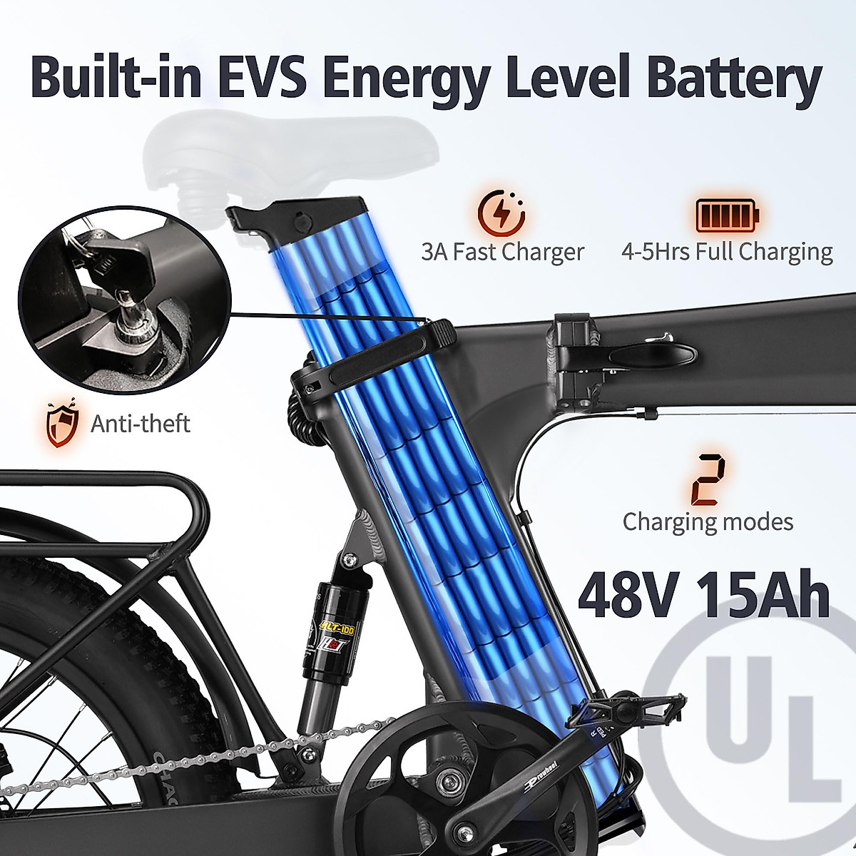 ACTBEST Folding Electric Bike for Adults - 750W Brushless Motor Ebike, 48V 15AH Removable Battery, Unique Z Shape Bicycle with 7 Speed, Foldable Fat Tire E-Bikes, ZCool