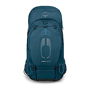 Osprey Atmos AG 65 Men's Backpacking Backpack, Venturi Blue, Large/X-Large & Osprey Hydraulics Bite Valve Cover, One Size