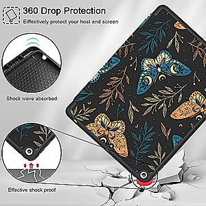 SUROCASE Case Compatible with iPad 10.2 Inch 2021/2020 iPad 9th/8th Generation & 2019 iPad 7th Generation with Pencil Holder, Protective Case with Soft TPU Back, Auto Sleep/Wake Cover, Butterfly