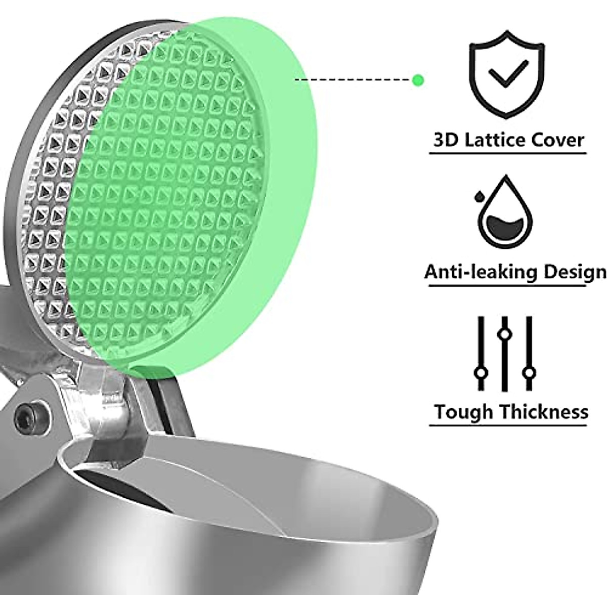 HORGELU Electric 3 Blades Ice Crusher with Ice Pick 286lbs/hr Snow Cone Machine 380W Shaved Ice Machine 2000rpm Food-grade Stainless Steel Ice Shaver 110V Snow Cone Maker for Home Commercial