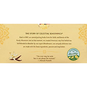 Celestial Seasonings Madagascar Vanilla Rooibos African Red Herbal Tea, 20 ct