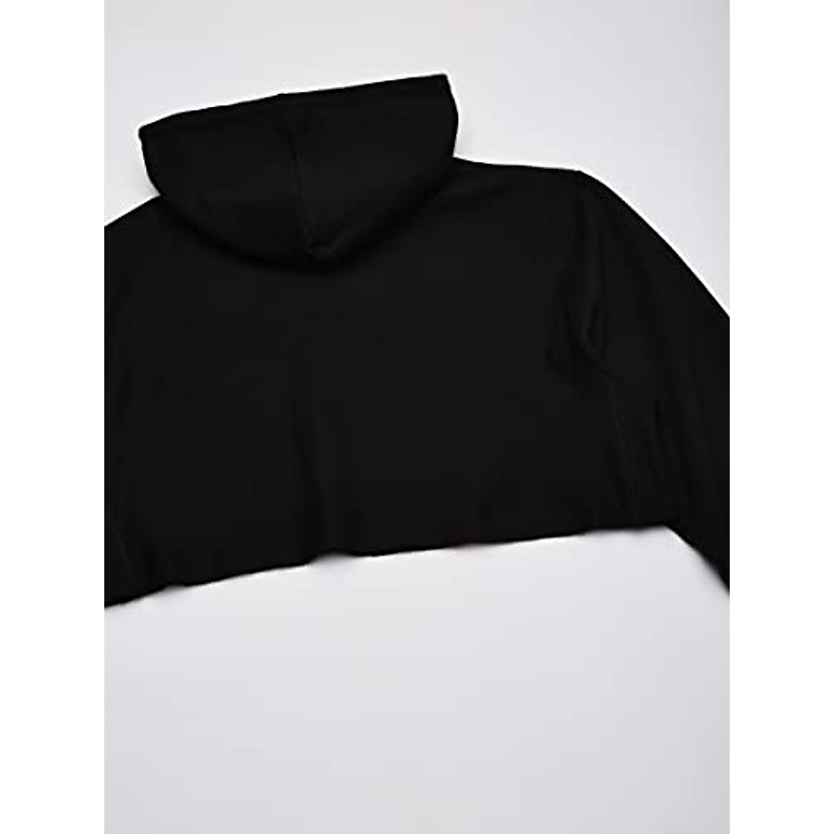 Champion womens Reverse Weave Cropped Cut-off Hoodie, Left Chest C Hooded Sweatshirt, Black-549302, X-Small US