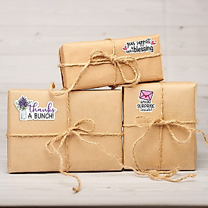 Wailozco Thanks A Bunch Flower Stickers,Thank You Stickers,Handmade Stickers,Small Shop Stickers,Envelopes Stickers for Small Business, Online Retailers,Handmade Goods,500 Labels Per Roll