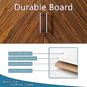 Black Sideboard Buffet Cabinet, 58’’ Buffet Cabinet with Storage, Black Sideboards and Buffets with Doors, Mid Century Sideboard with Doors, Modern Credenzas with Adjustable Shelf for Living Room