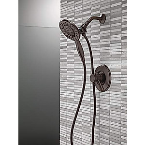 Delta Faucet Linden 17 Series Dual-Function Shower Faucet, Shower Trim Kit with 4-Spray In2ition 2-in-1 Dual Hand Held Shower Head with Hose, Venetian Bronze T17294-RB-I (Valve Not Included)
