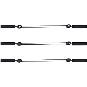 Adjustable Eyeglass Strap (3 Pack Variety) - No Tail Sunglass Strap - Eyewear String Holder - With Bonus Glasses Cleaning Cloth - 1 Shark, 1 Mountain, 1 Plain Style - 3 Pack