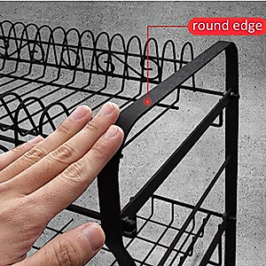 SDGH Dish Rack - Tier Dish Drying Rack Stainless Steel Counter Dish Drainer Rack with Drainboard