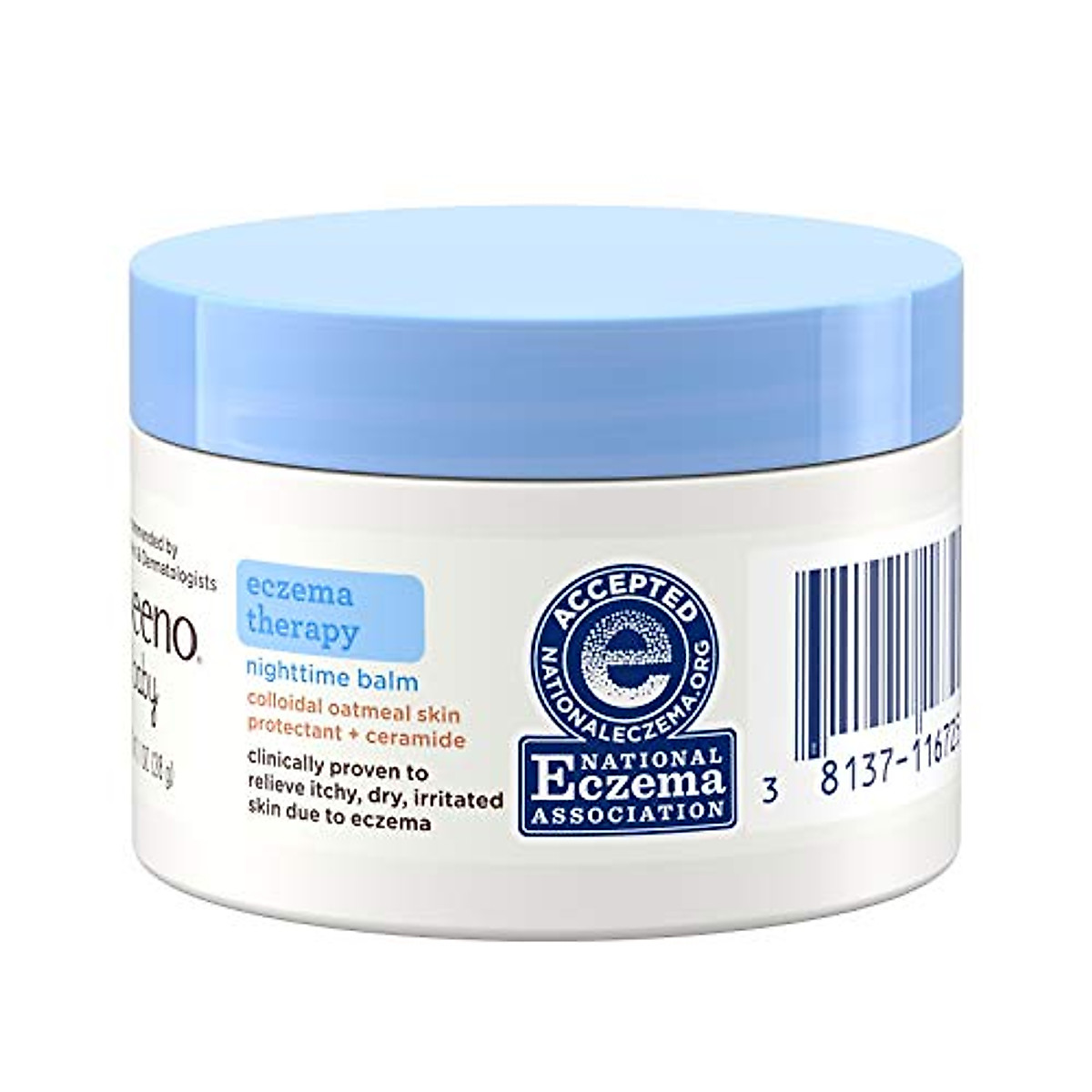 Aveeno Baby Eczema Therapy Nighttime Balm with Colloidal Oatmeal, Travel Size, 1 oz