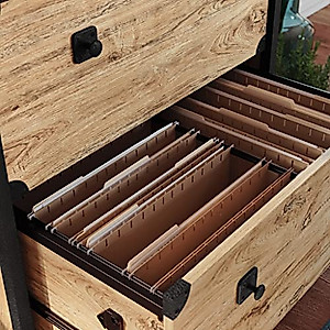 Sauder Steel River Lateral File, L: 30.08" x W: 20.75" x H: 29.53", Milled Mesquite Finish