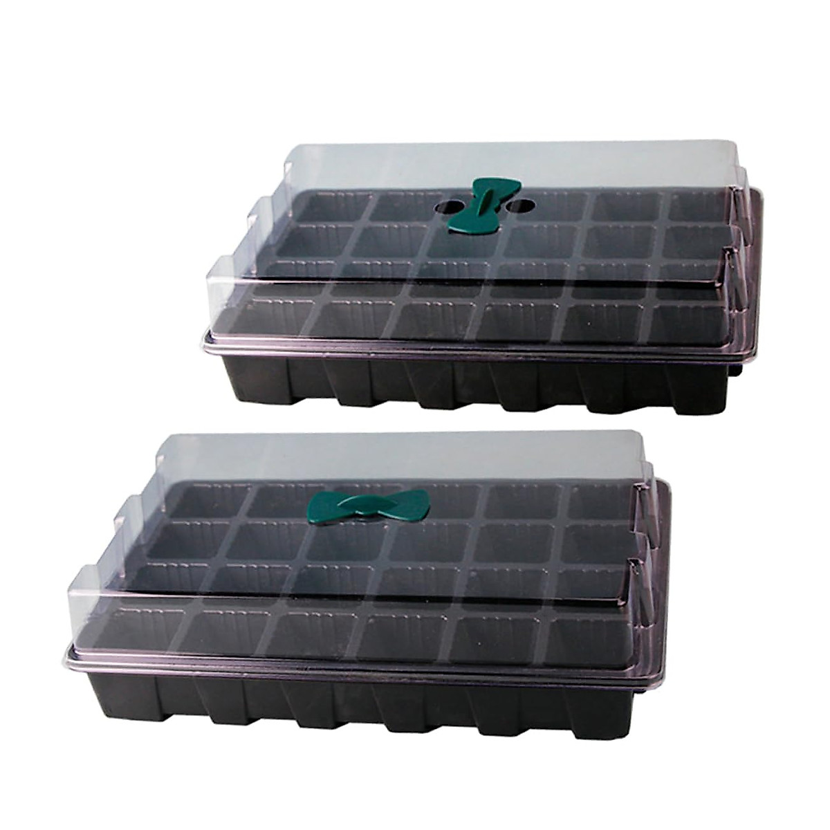 GANAZONO 4 Sets 24 Starting Planter Microgreens Tray Starter Tray Plant Starting Trays Growing Tray Garden Propagator Greenhouse Grow Trays Miniature Kits Germination Pot Vegetable