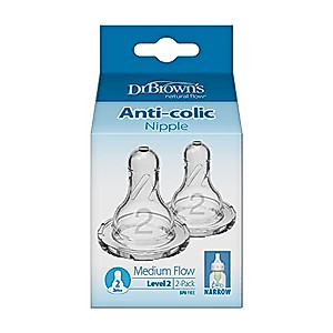 Dr. Brown's Original Nipple, Level 2 (3m+), 2 Count