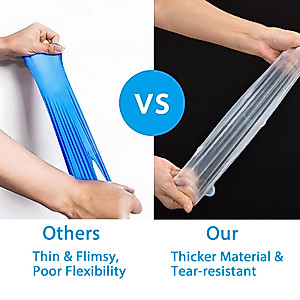 Bntyok 6pcs Silicone Stretch Lids 6 Sizes Round Reusable Silicone Bowl Covers BPA-free Keep Food Fresh Silicone Food Covers for Various Food Containers & High and Low Temperature Scenarios