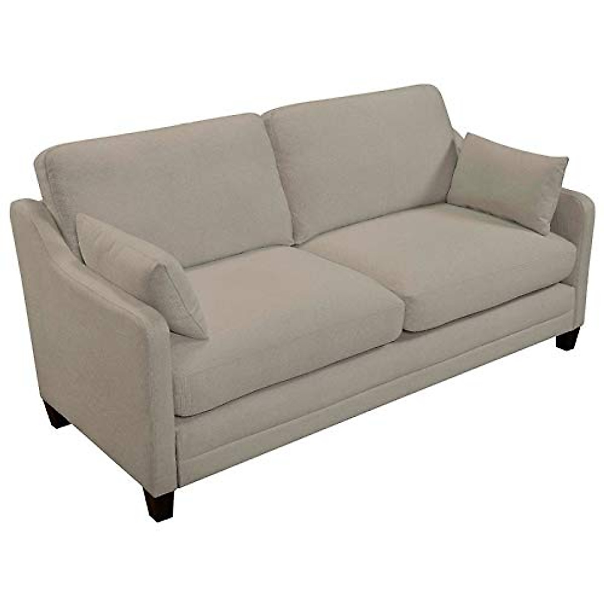 Serta Carmina Contemporary Upholstered 75" Living Room Sofa, Modern Couch for Two or Three, High Plush Seat Cushions and Back Pillows, Easy Assembly, Springfield Linen