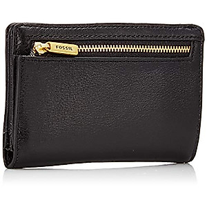 Fossil Women's Liza Leather Wallet Multifunction, Black (Model: SL7986001)