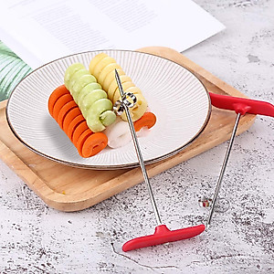 Latauar Stainless Steel Fruits & Vegetables Spiral Twist Knife - Manual Spiral Carving Cutter, Kitchen Tray Decoration Vegetable Knife Spiral Carving Tool, 1 Pack