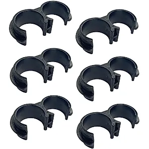 Elegent Upholstery Folding Chair Plastic Ganging Connector Clips Black Set of 6
