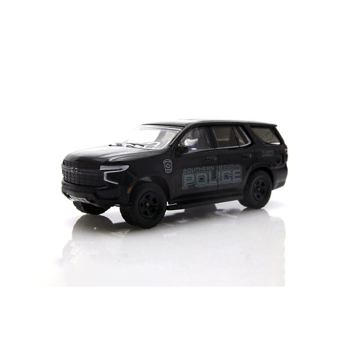 ModelToyCars 2021 Chevy Tahoe Police Pursuit Vehicle, Black - Greenlight 30342 - 1/64 Scale Diecast Car