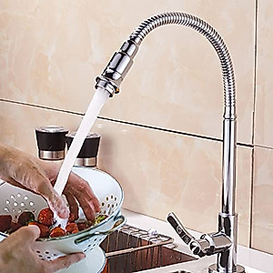 Inchant Single Lever Flexible Pull Out Kitchen Water Tap Sink Faucet Single-Tube Cold Water Basin Taps Vanity Vessel Faucets Deck Mount Chrome Finish