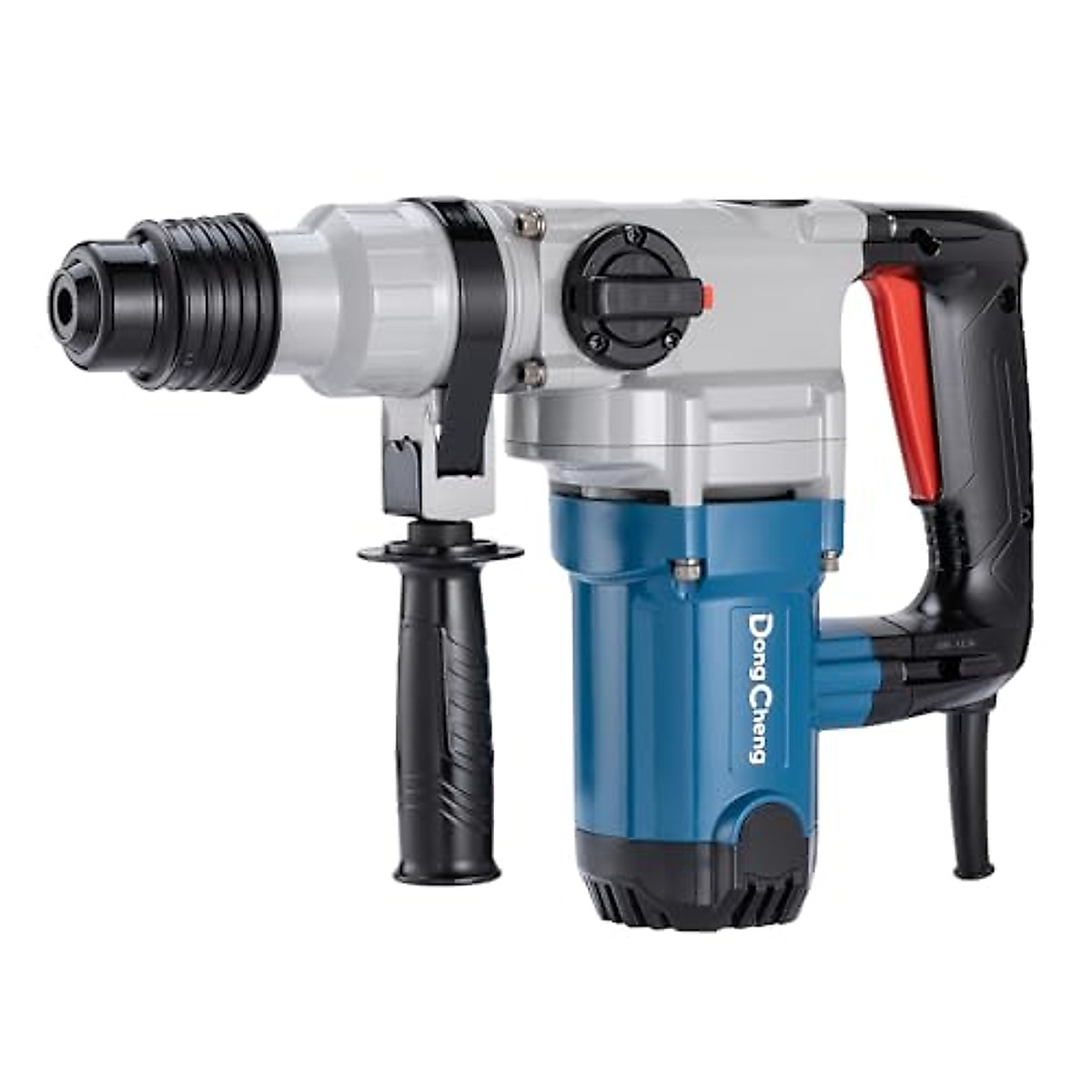 DongCheng 1-1/8 Inch SDS-Plus Rotary Hammer Drill with Safety Clutch, 9.2Amp Heavy Duty Corded Demolition Hammer for Concrete, 1300 RPM, 3.6 Joules, Including 3pcs Drill Bits