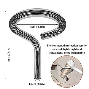 Hair Dryer Holder Wall Mount Acrylic Stripes Hair Dryer Rack Hair Care Tools Holder for Barbershop, Bathroom, Bedroom, Wall Mount Chrome Finished (Black)