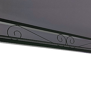 10 X 10ft Hardtop Gazebo, Double Roof Gazebo with Nettings, Outdoor Steel Frame Vertical Stripes Roof Permanent for Patio, Backyard, Lawns,Grey