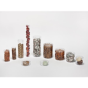 ZT Packaging Round Acetate Cylinders 3.5 in x 3.5 in; 108Pcs Clear Plastic Containers Cylinder Packaging Tubes with Removable Lid for Party, Decoration