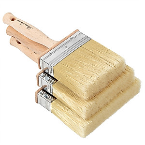 Bates- Deck Stain Brush Set, 4”, 5” and 6”, Stain Brushes for Wood, Deck Stain Applicator, Deck Brush, Wide Paint Brush, Large Paint Brushes, Wood Stain Brush, Masonry Brush, Wood Stain Applicator