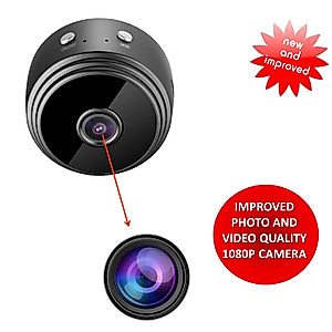 Mini Spy Camera Wireless Hidden Home WiFi Security Cameras with App 1080P, Bundle Night Vision Indoor Outdoor iPhone/Android Phone Small Nanny Cam for Cars etc