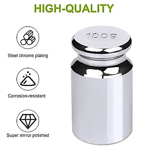 7 PCS Calibration Weights, Scale Calibration Weight Set 1g 2g 5g 10g 20g 50g 100g, Carbon Steel Small Weight, Scale Weights for Digital Scale, Gram Scale Balance, Jewelry Scale (Silver)