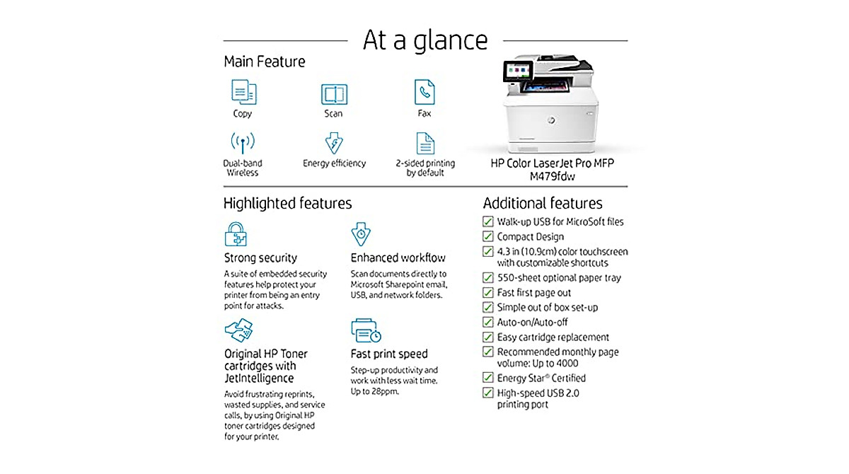 HP Color LaserJet Pro M479fdw – Fast & Versatile Printer